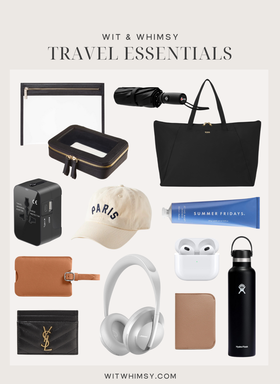 All Meghan's Travel Essentials - wit & whimsy